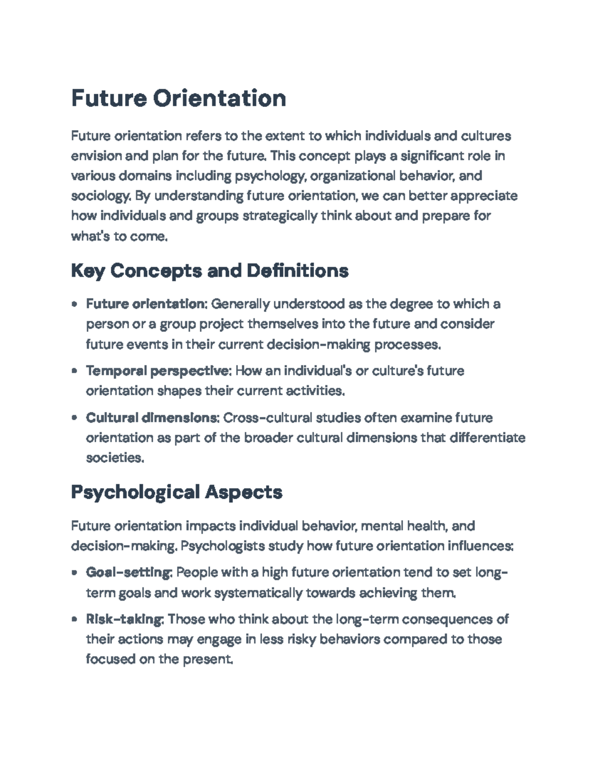 Future Orientation: Understanding Its Role and Implications in Life ...