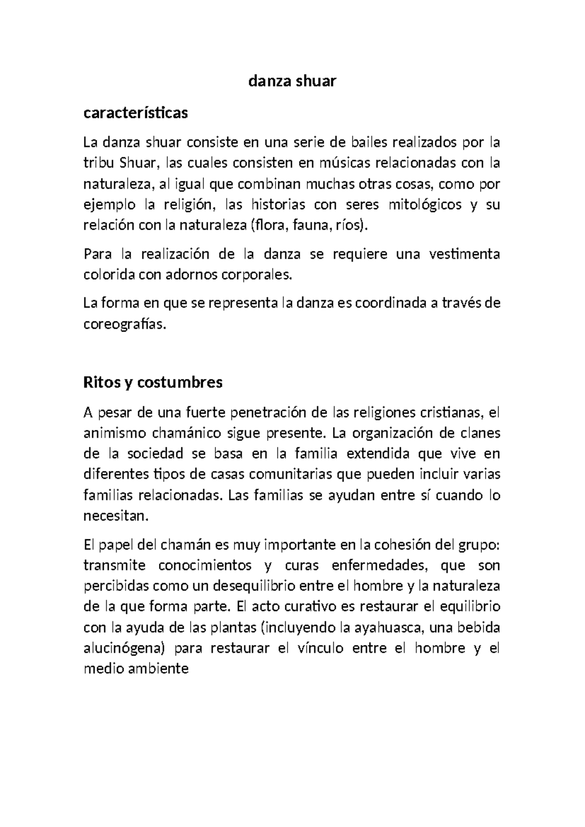 Danza Shuar: Características, Ritos y Vestimenta de la Tribu Shuar ...