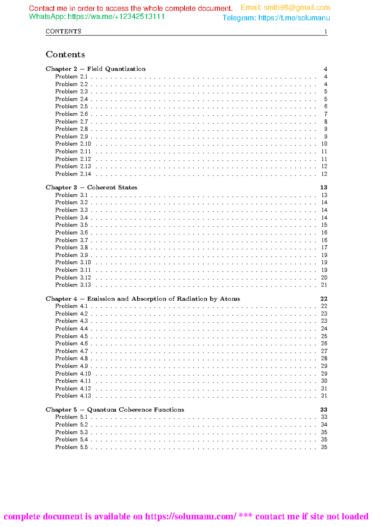Solution Manual: Introductory Quantum Optics (2nd Ed.) - Gerry & Knight ...