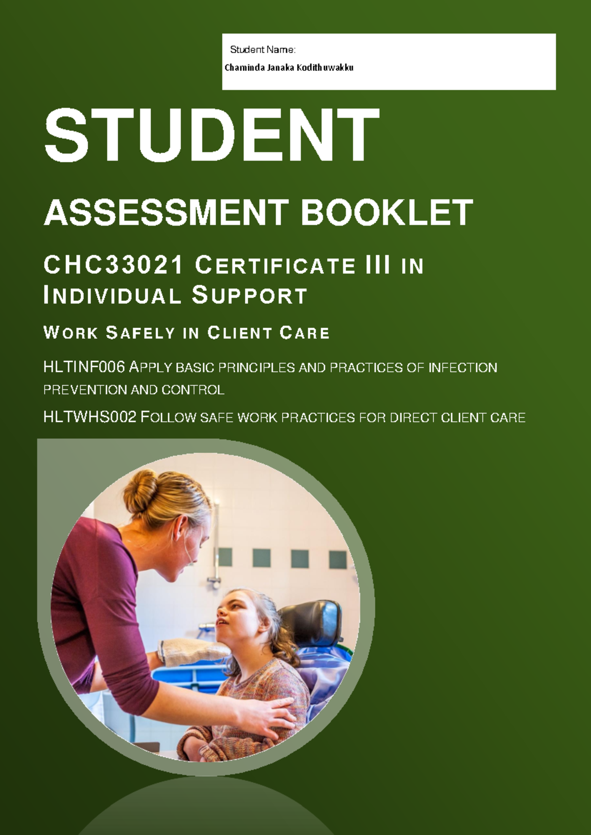 HLTINF006 & HLTWHS002 AT3 - Mark: Blood & Body Fluid Cleanup Procedure ...