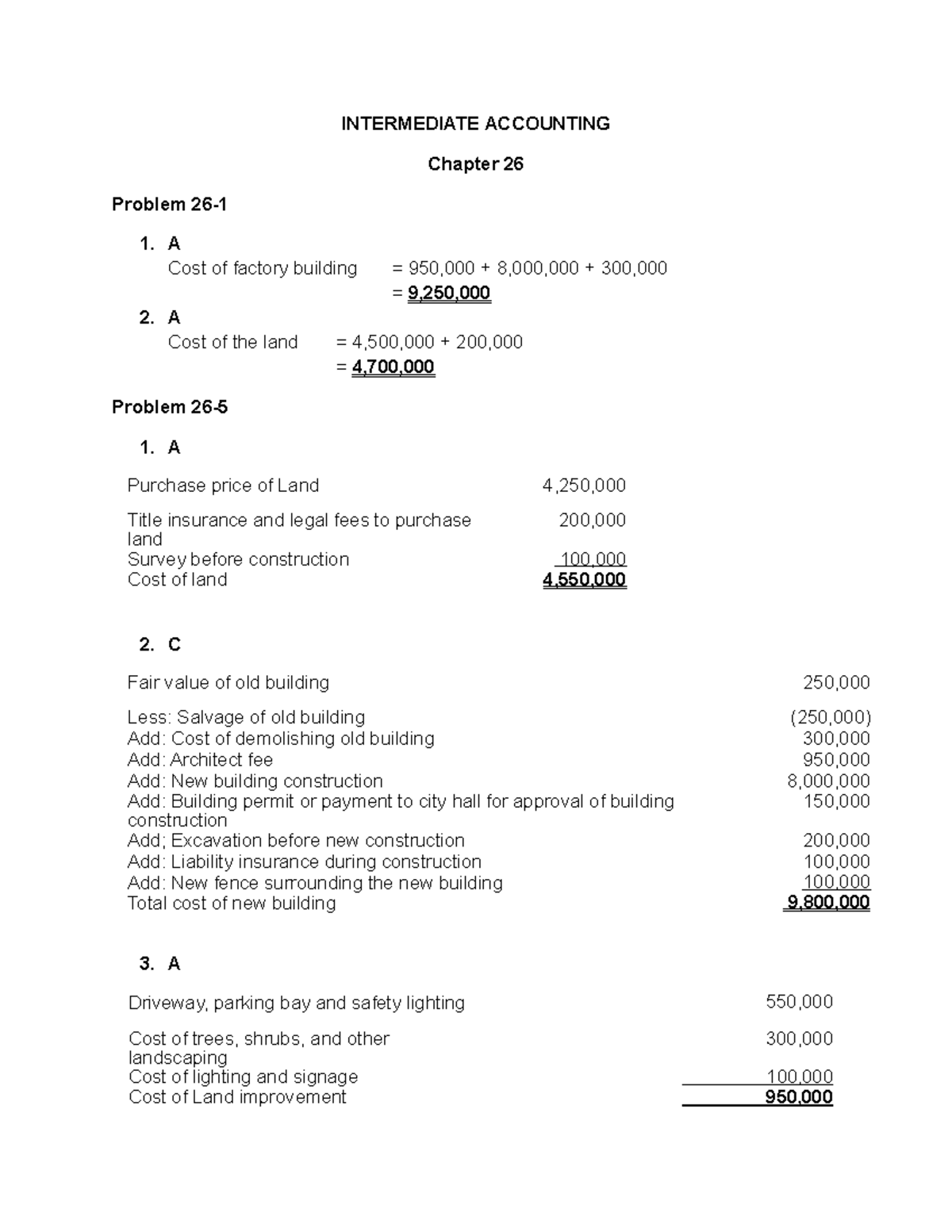 Intermediate Accounting ~ Chapter 26 & 27 Problems Overview - Studocu
