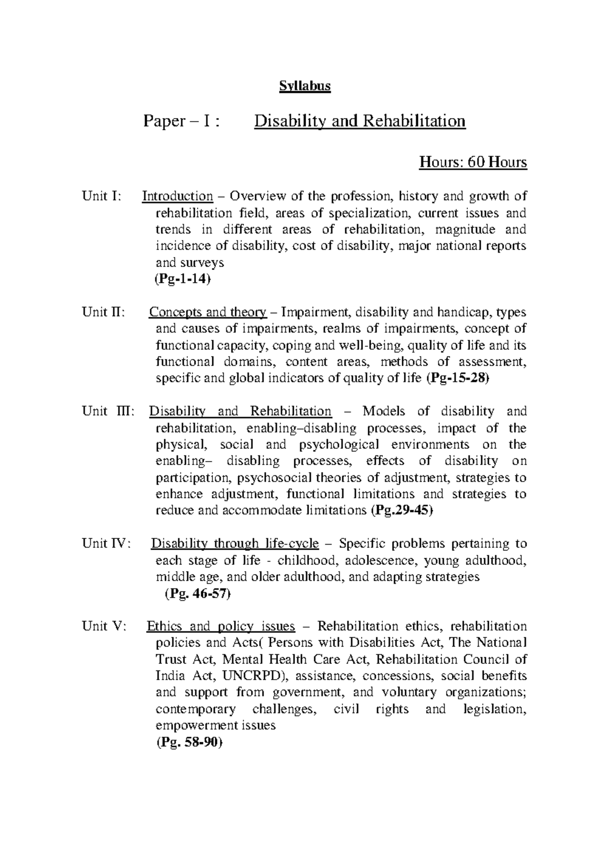 Paper 1: Overview and Trends in Disability and Rehabilitation - Studocu