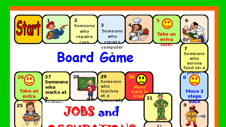 Jobs Board Game: Guessing Professions with Relative Clauses - Studocu