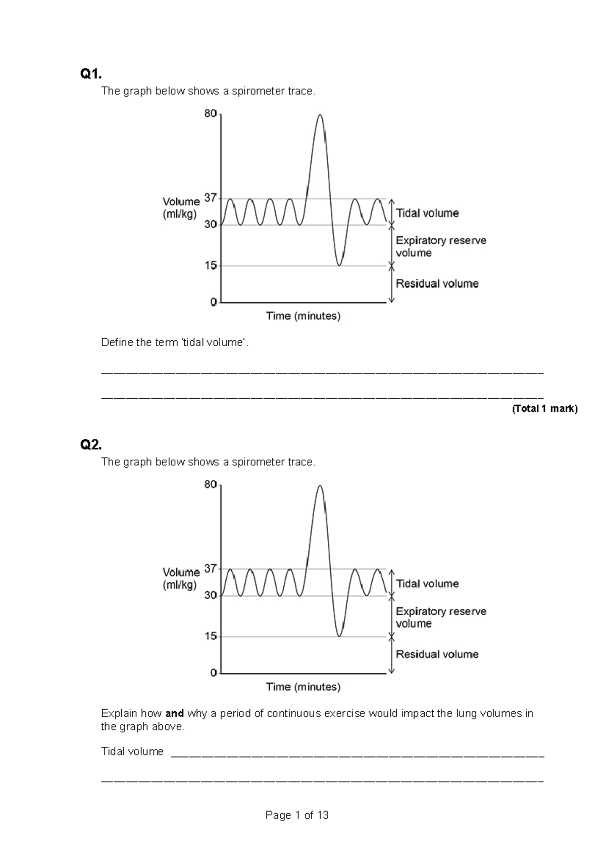New Document 1-39 - lots of questions - Q1. The graph below shows a ...