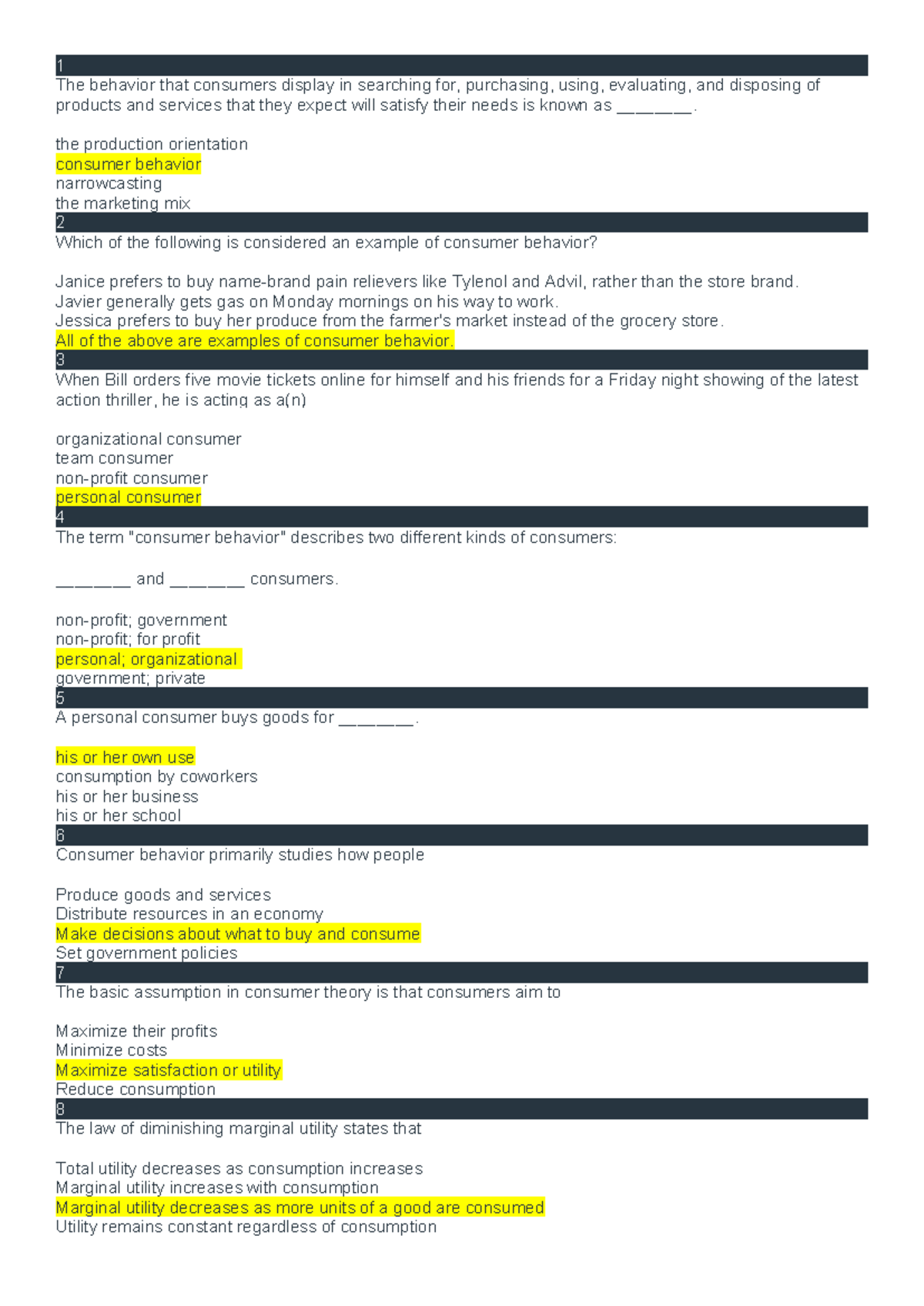 Consumer Behavior Notes for Economics (ECO 101) - Studocu