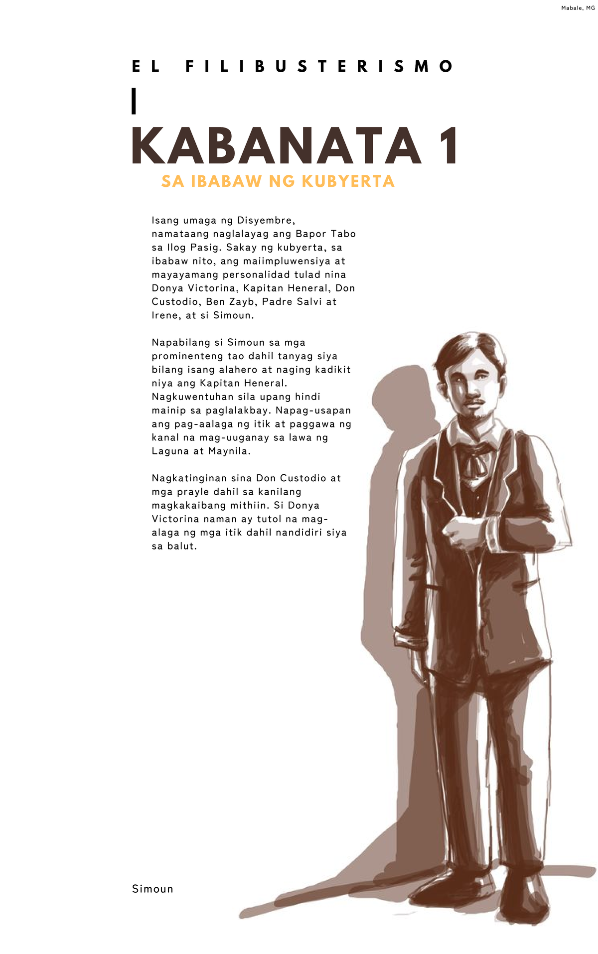 El Filibusterismo Buod Ng Bawat Kabanata Kabanata 1 Sa BUOD NG BAWAT