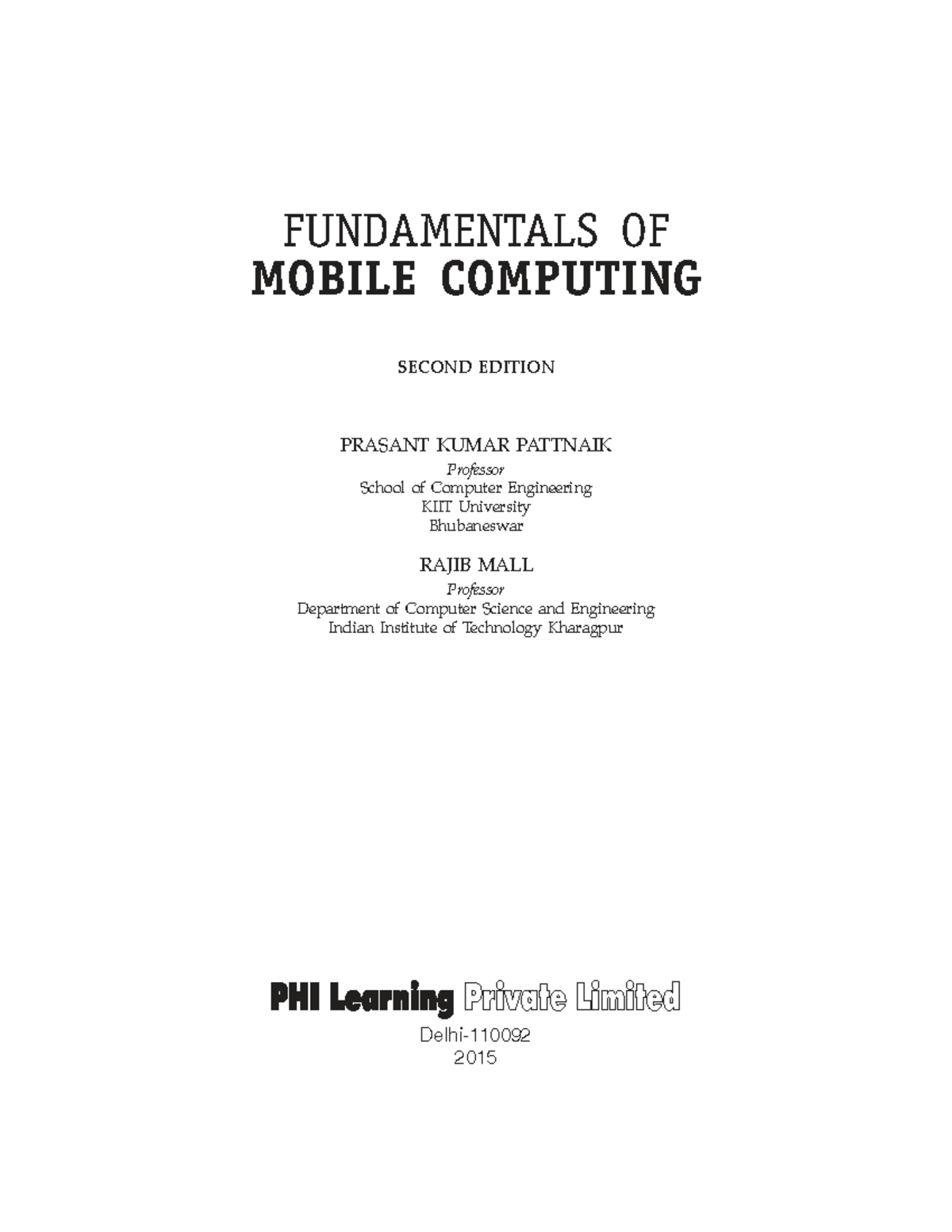 FUNDAMENTALS OF MOBILE COMPUTING: A Comprehensive Overview - Studocu