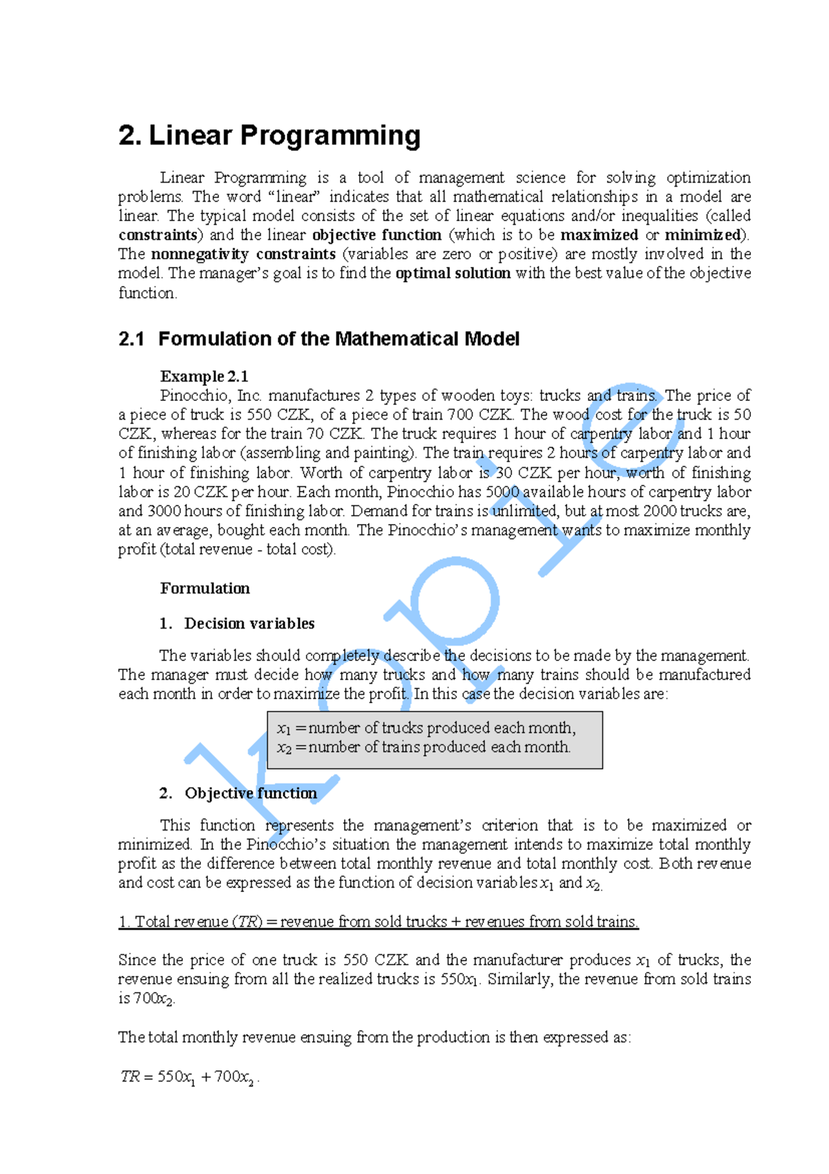 10.2 Linear Programming: Optimization Techniques and Applications - Studocu