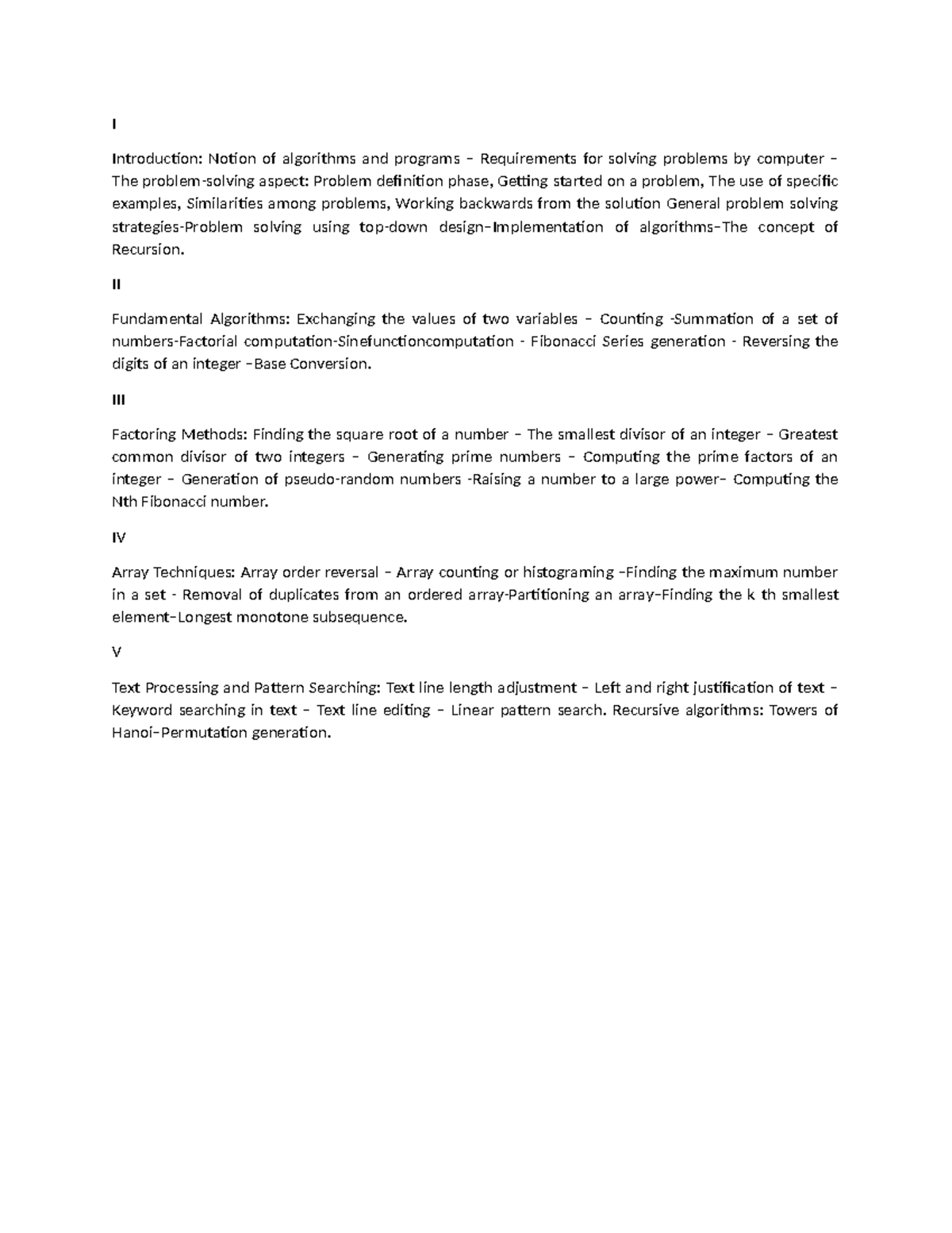 Problem Solving Techniques: Algorithms and Strategies for CS 101 - Studocu