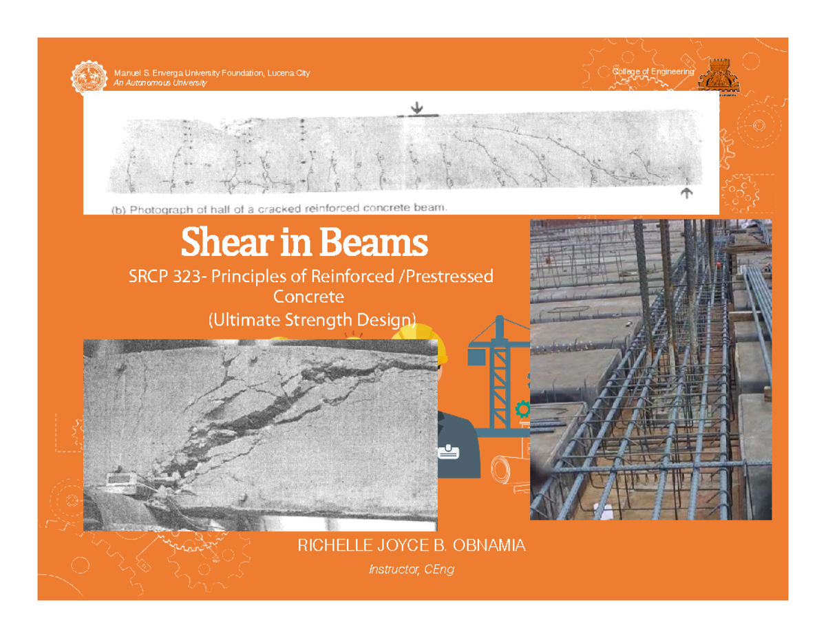 Shear-In-Beams - Contains formulas for shear in beams and sample ...