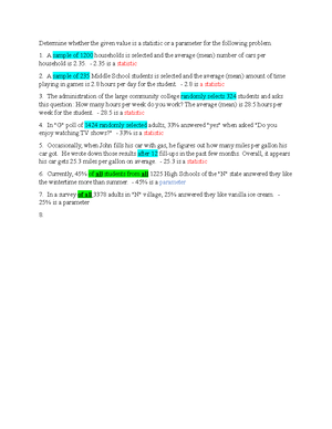 [Solved] Question content area top Part 1 Determine whether the value is a - Probability and ...