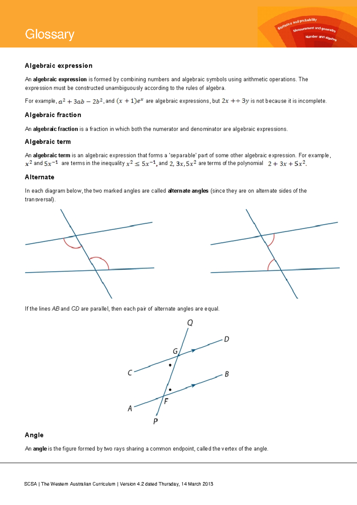 Mathematics Glossary for Years 7-10: Key Terms and Concepts - Studocu
