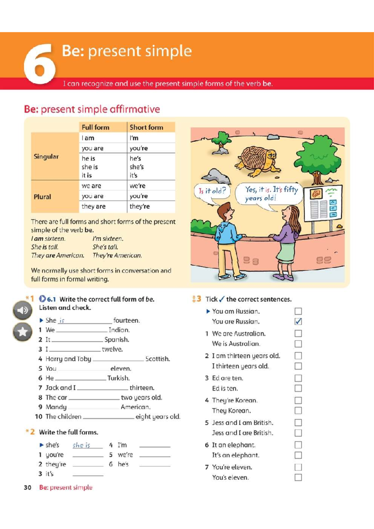 Student Book - Grammar: Present Simple of the Verb "Be" - Studocu