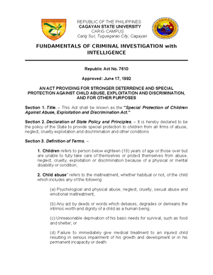 CFLM 1 Lecture Notes - CHARACTER FORMATION 1 - COURSE MODULE IN ...