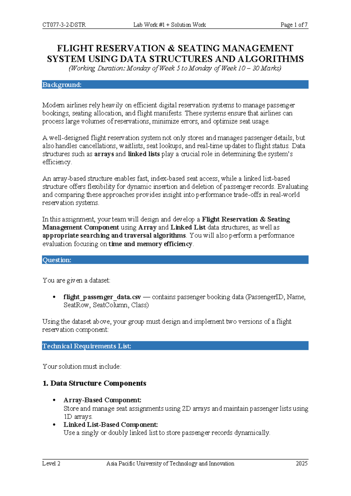 Flight Reservation Seating Management System Lab Work (Level 2) - Studocu