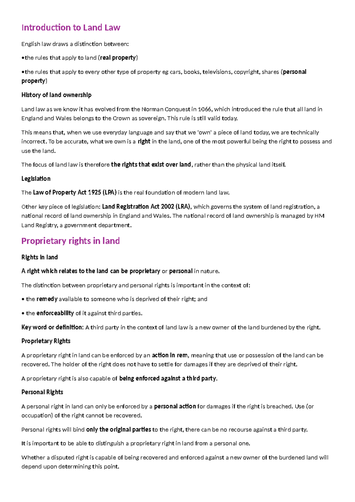 Estates in Land: Understanding Legal Framework & Registration System ...