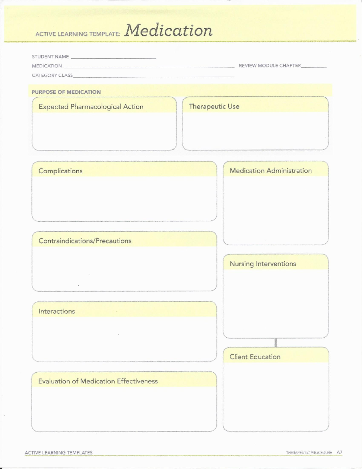 Active Learning Template Medication (2) (1) - ACTIVE LEARNING TEMPLATE ...