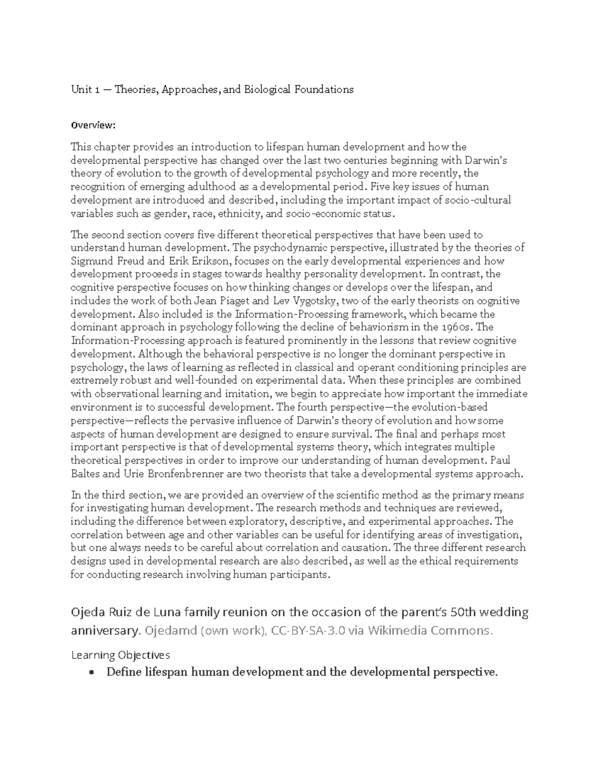 PSY228 Unit 1: Theories of Human Development & Study Questions - Studocu