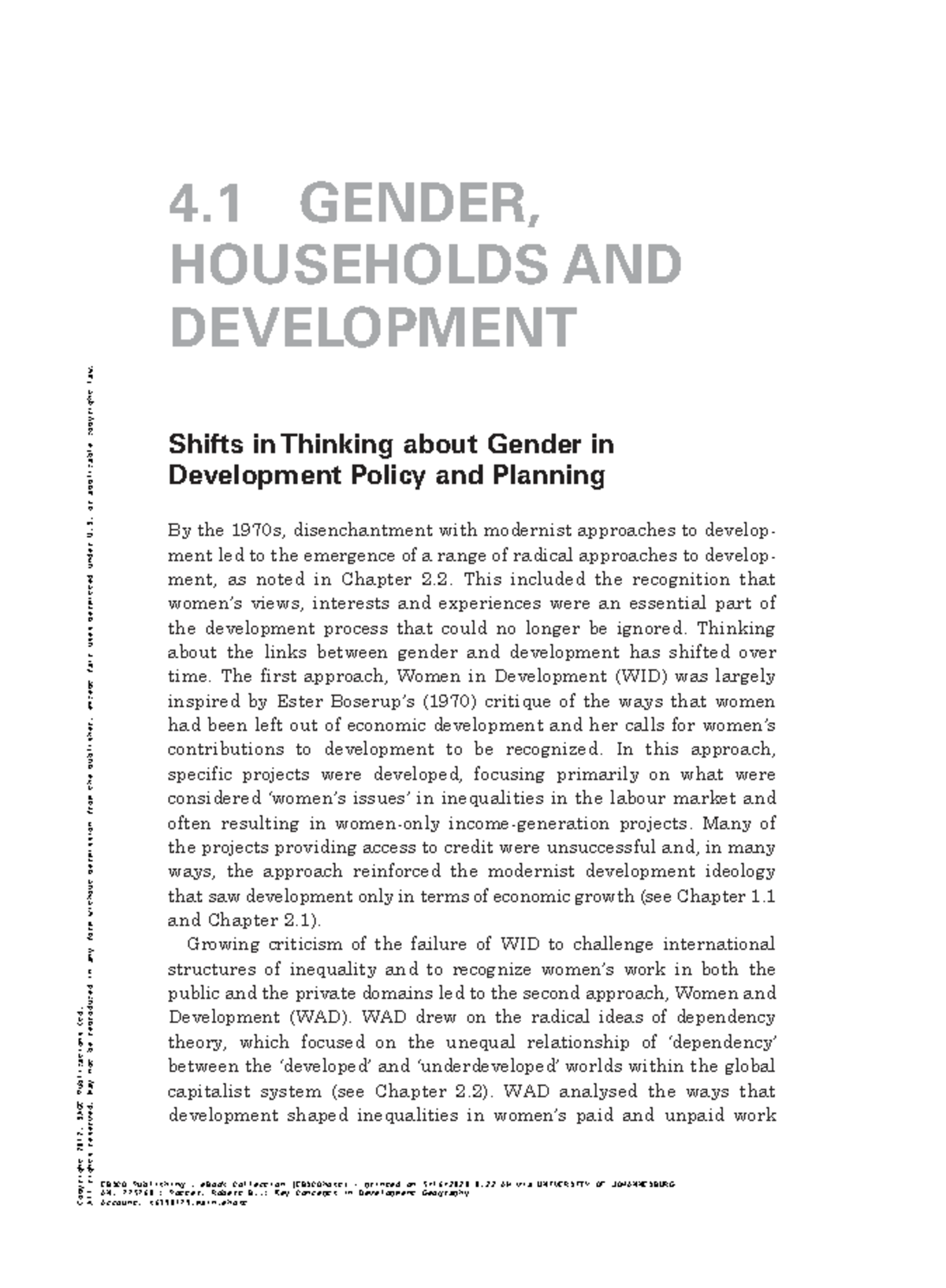 4.1 Gender, Households and Development - Studocu
