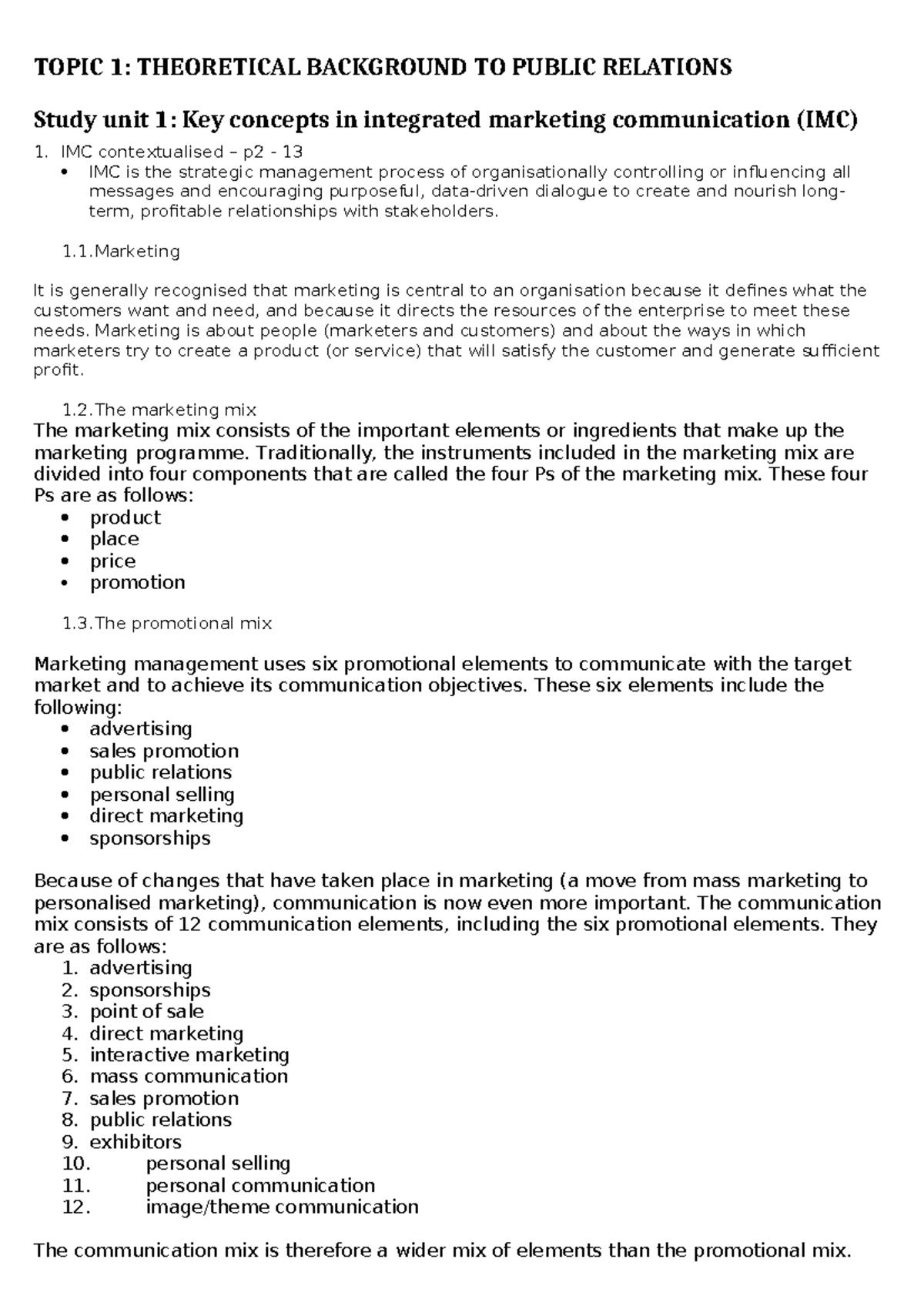 MNM2607-self study notes - TOPIC 1: THEORETICAL BACKGROUND TO PUBLIC ...