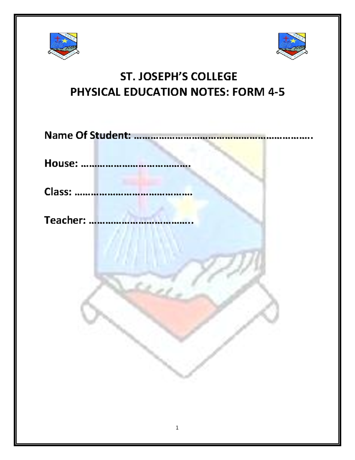 Physical Education Notes: Form 4 Overview and Key Concepts - Studocu
