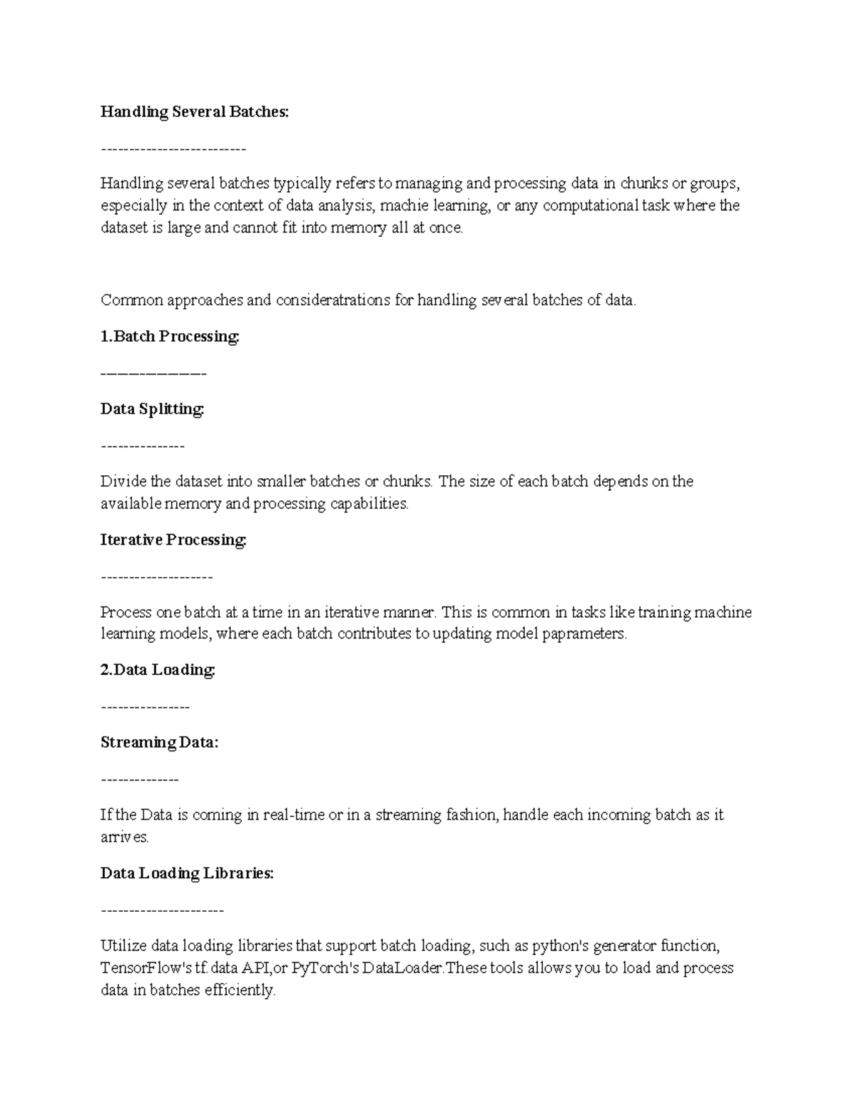 Handling Several Batches in Data Analysis: Key Strategies and Considerations - Studocu