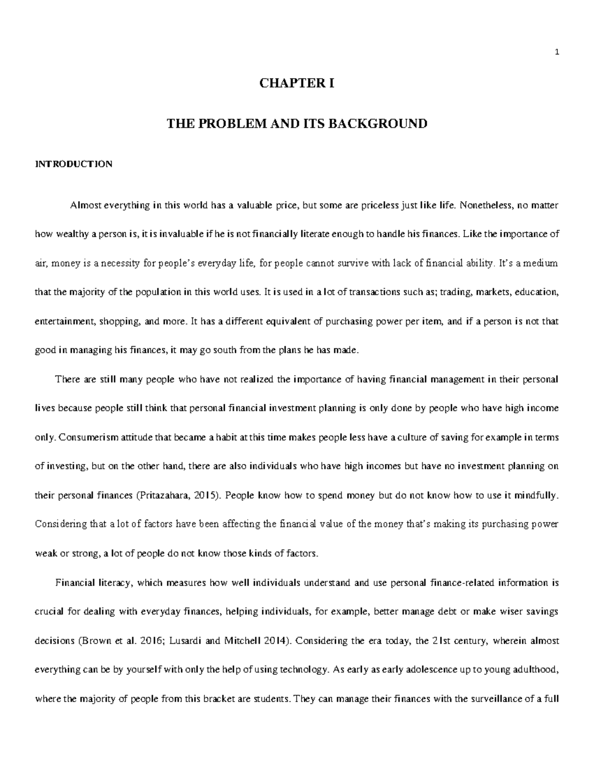 Chapter 1 to CV - research - CHAPTER I THE PROBLEM AND ITS BACKGROUND ...