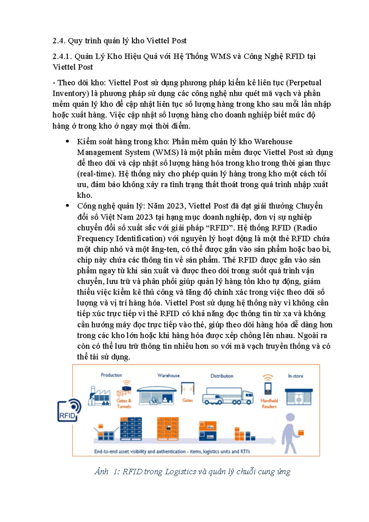 Quy trình Quản Lý Kho tại Viettel Post: Ứng Dụng WMS và RFID - Studocu
