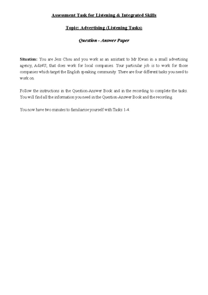 S1 Eng - S1 ENG - 1 Final Examination (2019-2020) Form One General ...