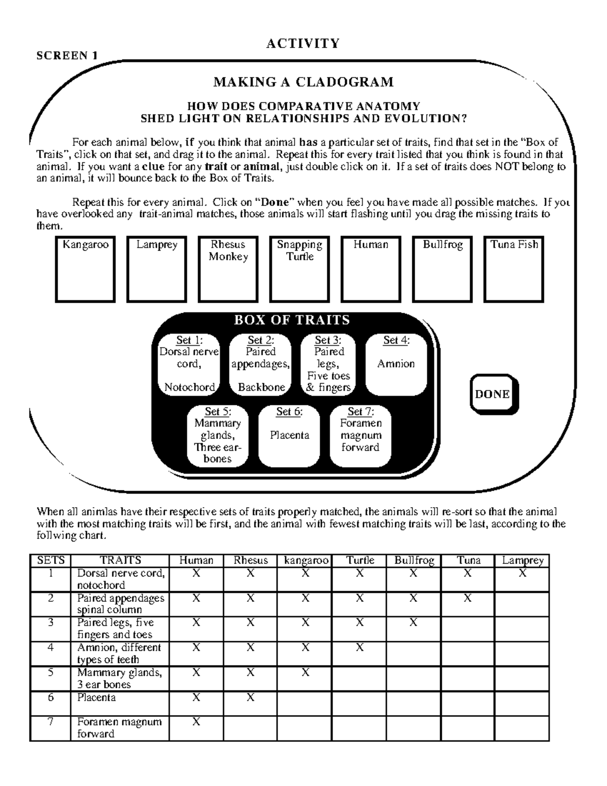 Understanding Cladograms: Relationships Through Comparative Anatomy ...