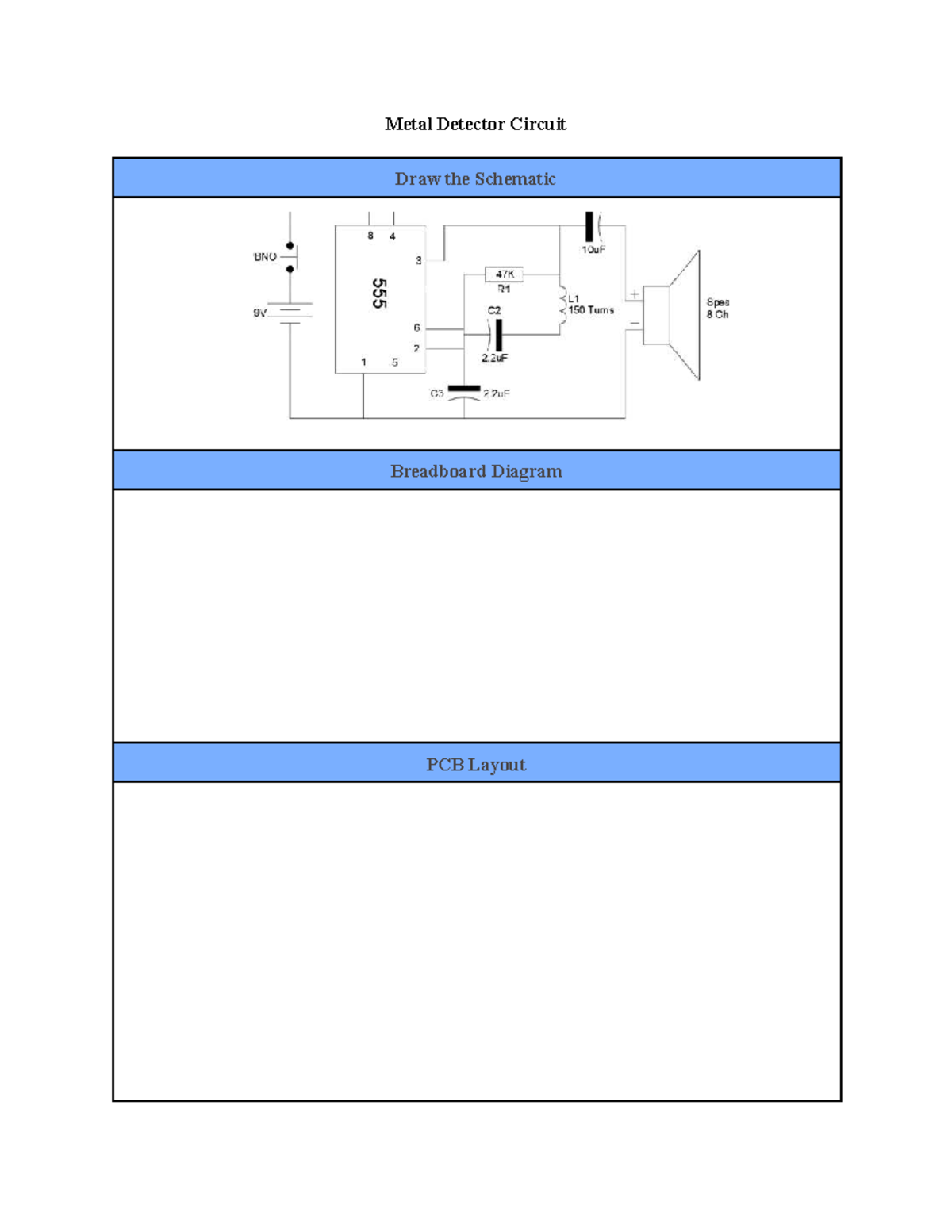 Aidyn Robinson - Metal Detector - Metal Detector Circuit Draw the ...