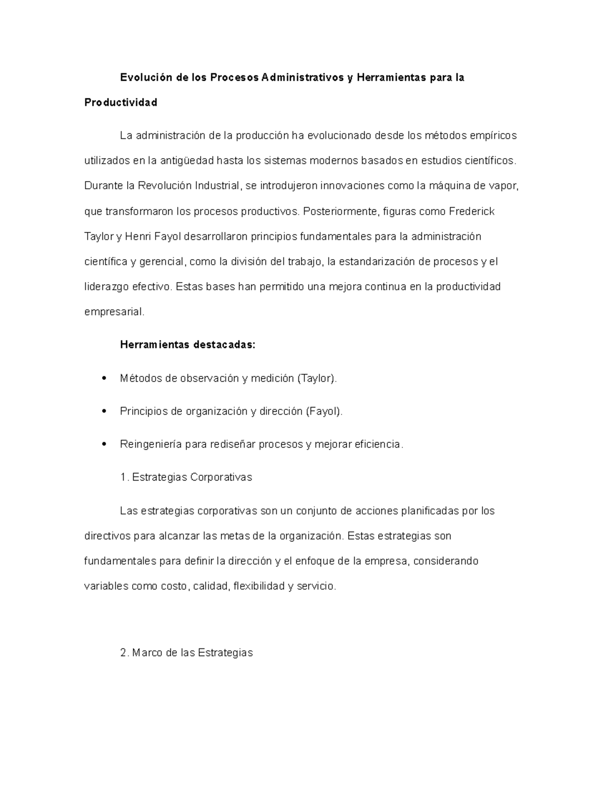 Evolución de Procesos Administrativos y Herramientas de Productividad ...