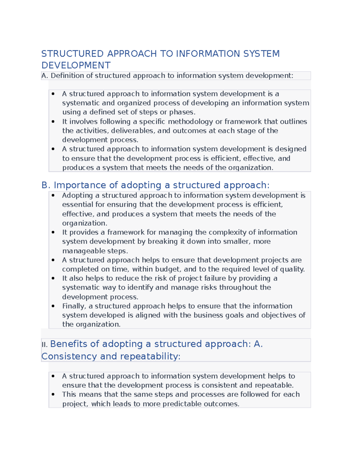 Information Systems Analysis & Design (ISAD) Notes - Studocu