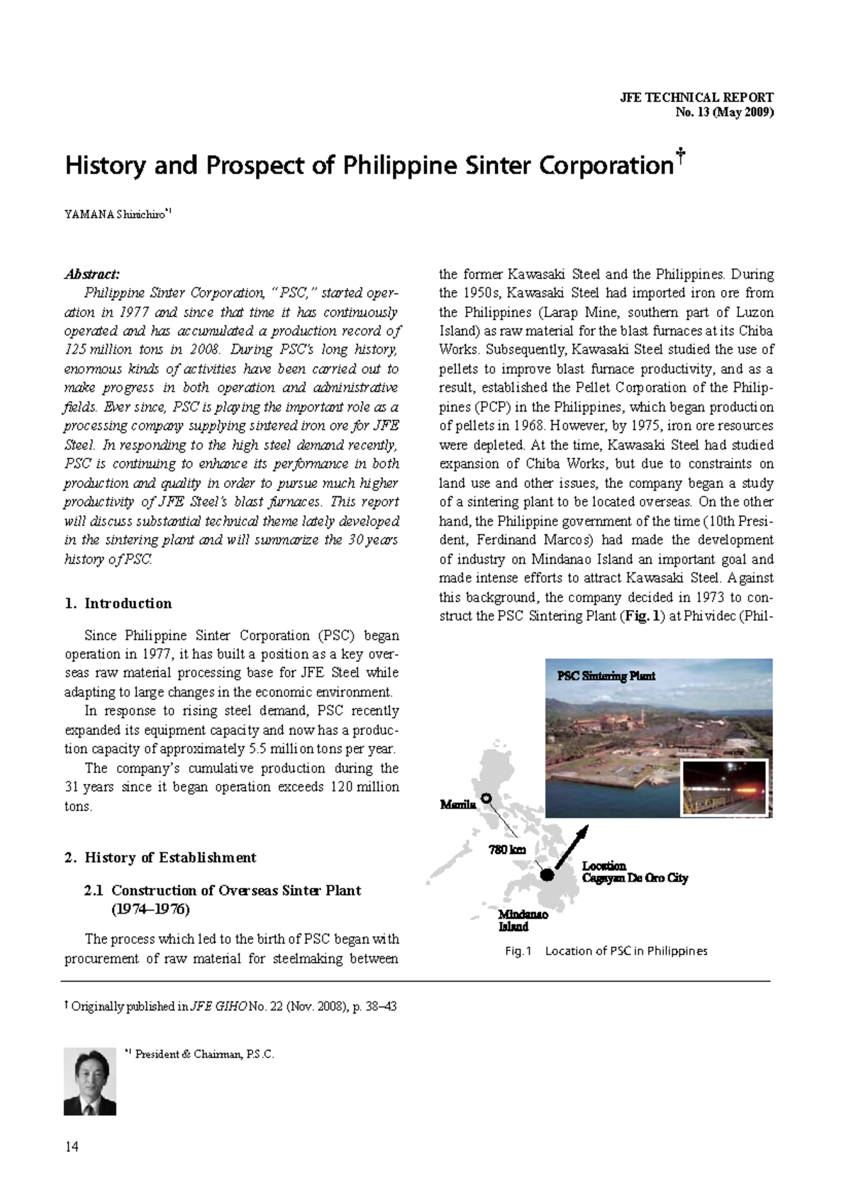 013-04 - History and Developments at Philippine Sinter Corp. - Studocu