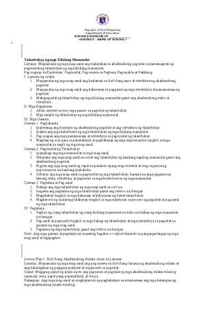 Pagsulat NG Manwal - PAGSULAT NG MANWAL Isang babasahing karaniwang ...