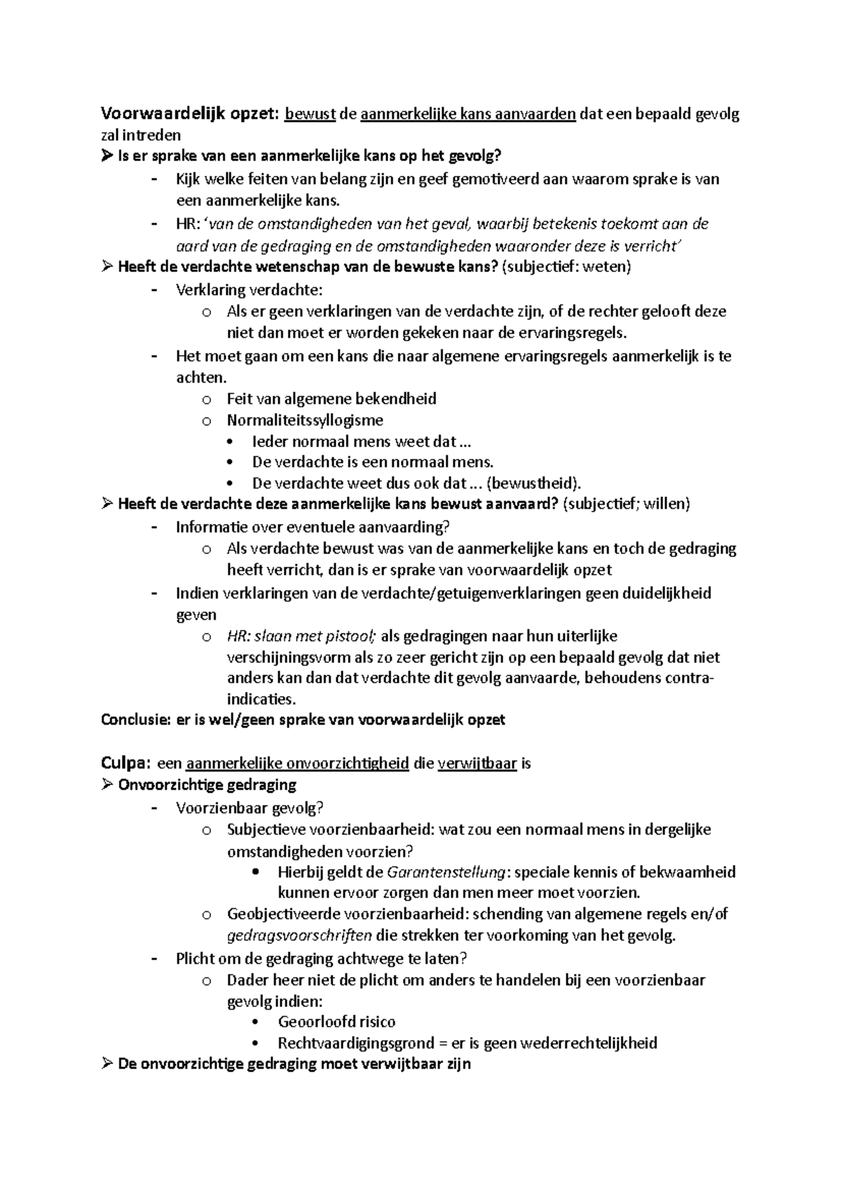 Stappenplan Strafrecht: Voorwaardelijk Opzet en Noodweer Analyse ...