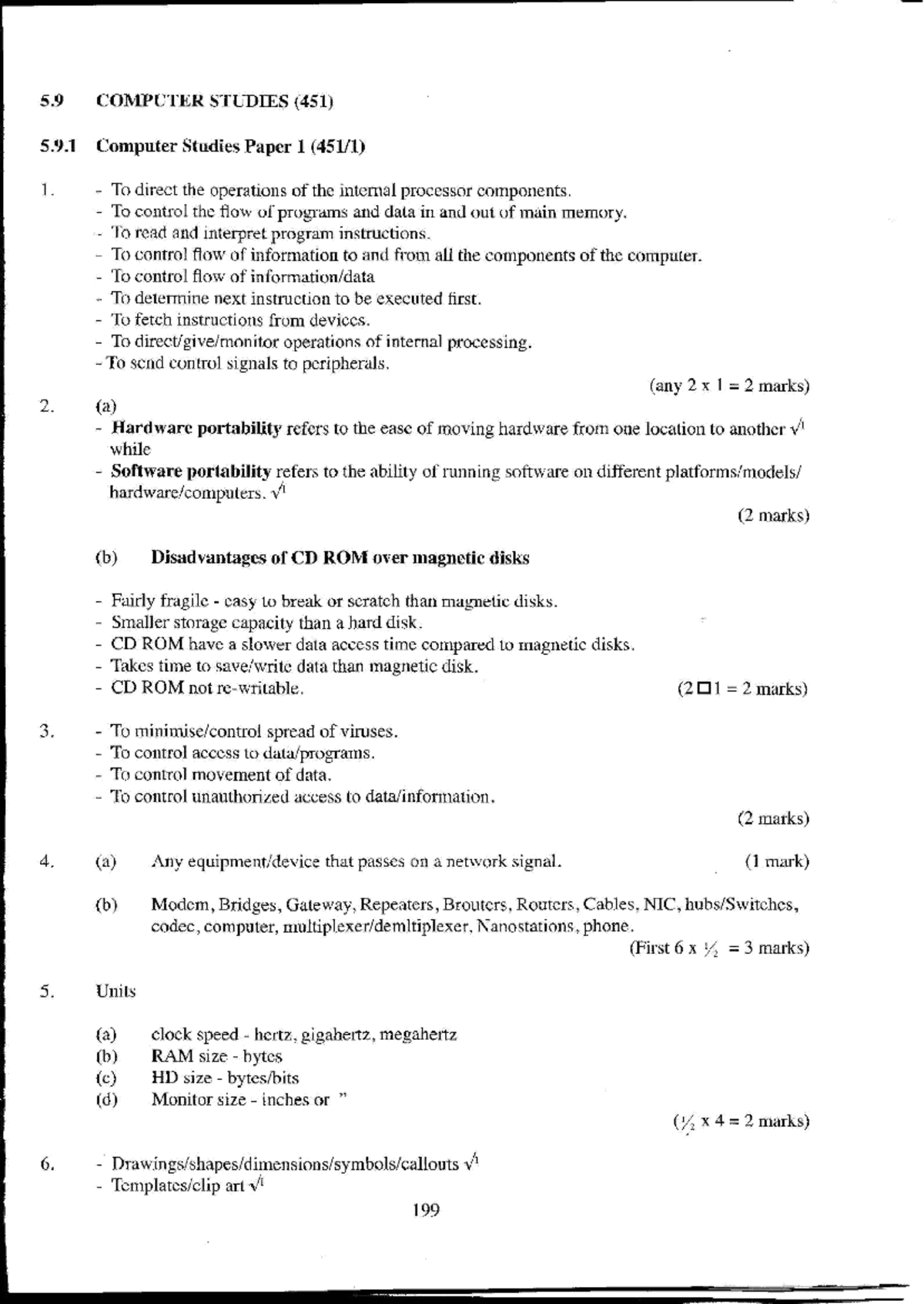 Computer Studies (451) Final Exam Questions and Practicals - Studocu