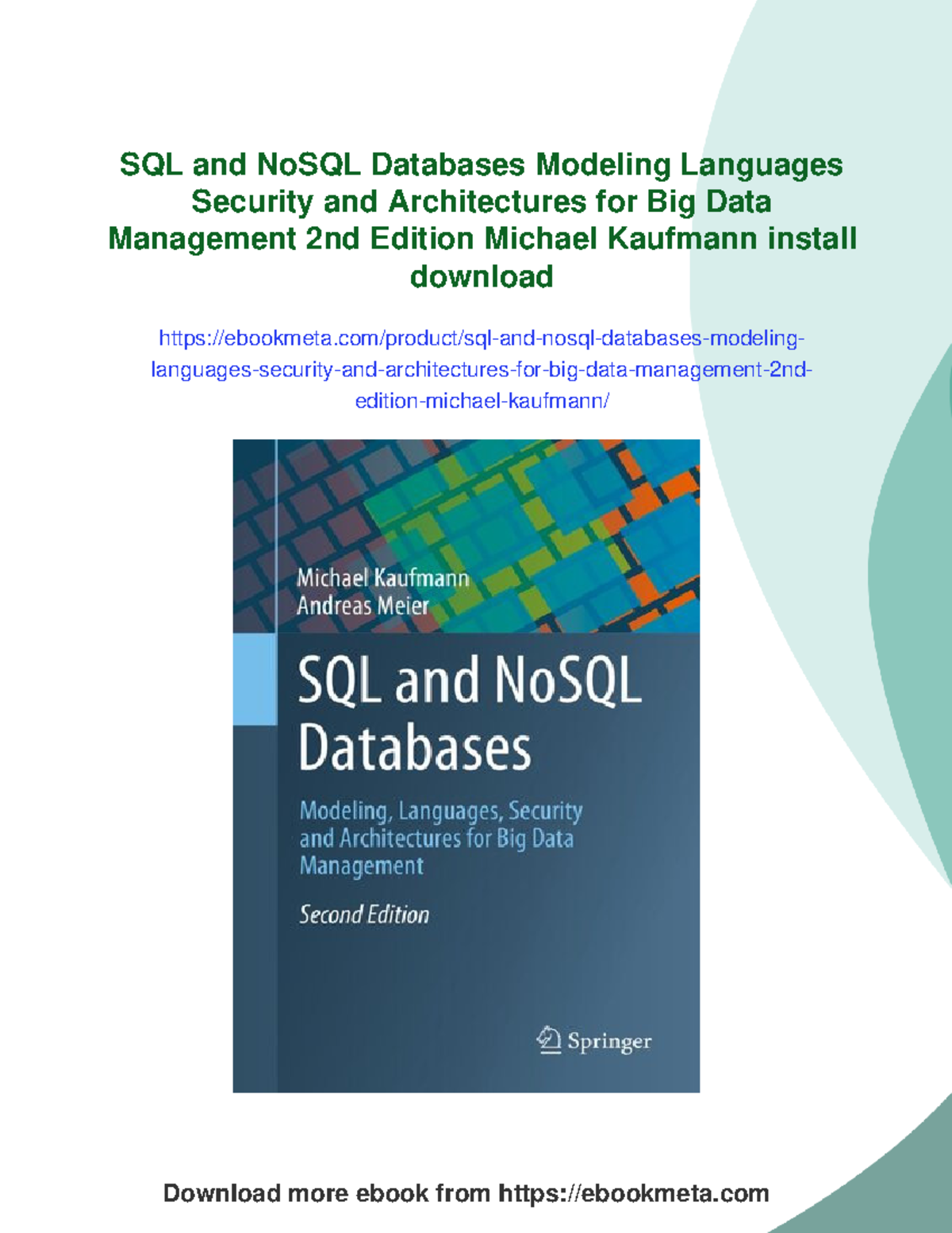 SQL and NoSQL Databases: Security, Architecture, and Management Insights - Studocu