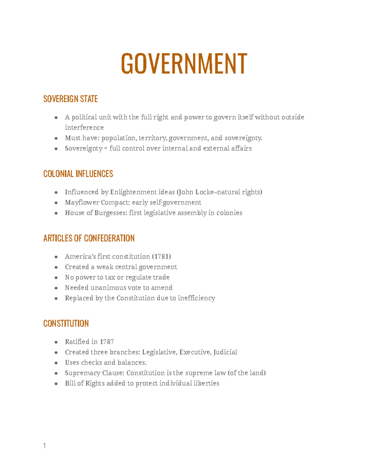 GOVT 101: Lesson Plan on Sovereignty, Constitution, and Civil Rights ...