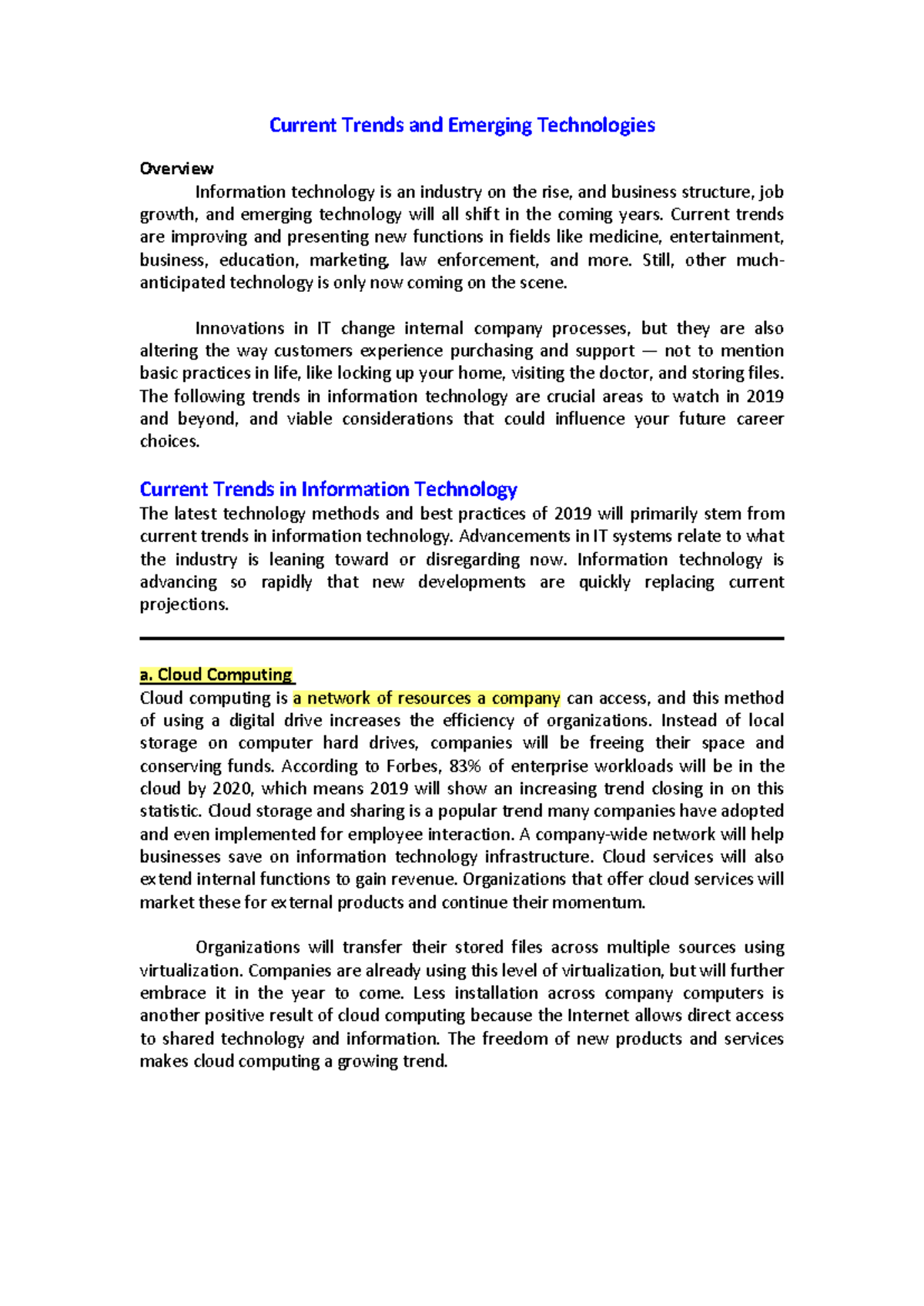 Current Trends and Emerging Technologies in IT: Key Insights (2023 ...
