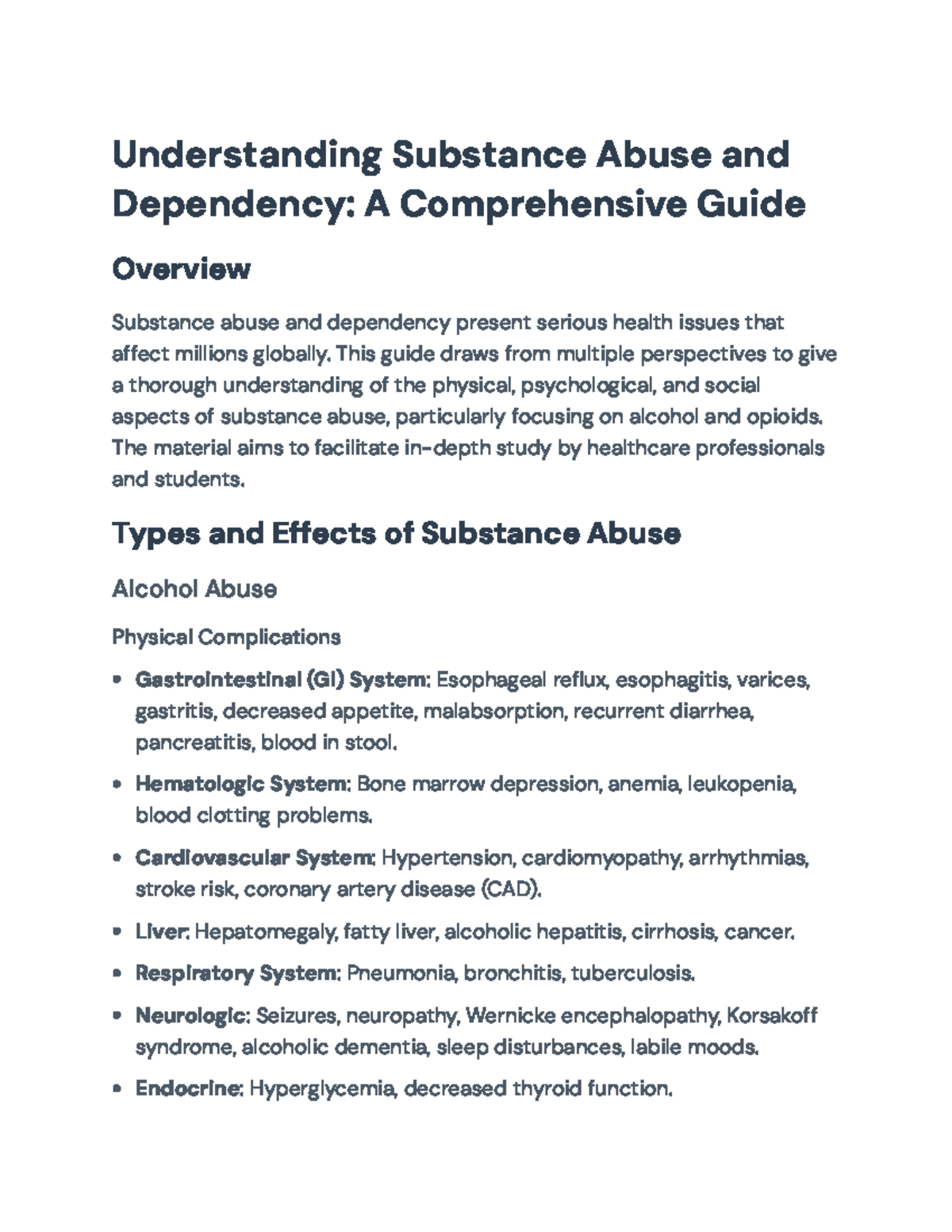 Understanding Substance Abuse and Dependency: Key Insights & Overview ...
