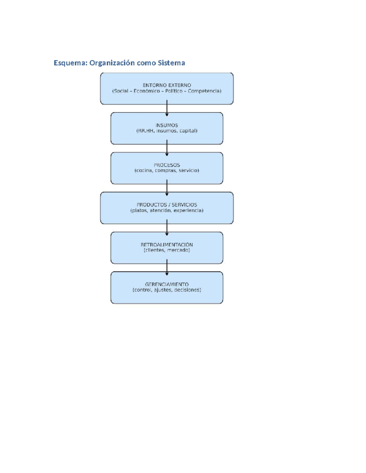 Esquema organizacion - Tp de actividad 1 de clase asicnronica - Sistemas Administrativos - Studocu