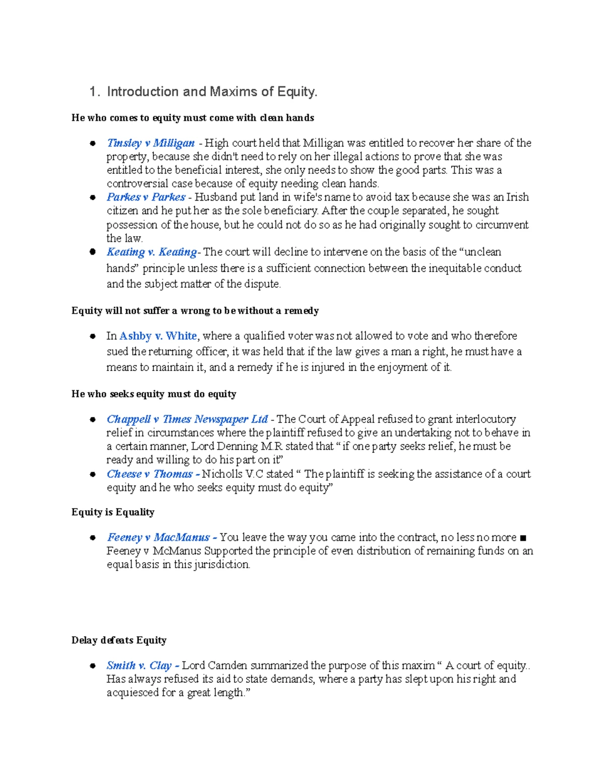 Final Exam LW391W: The Law of Equity - Trust Management Case Analysis ...