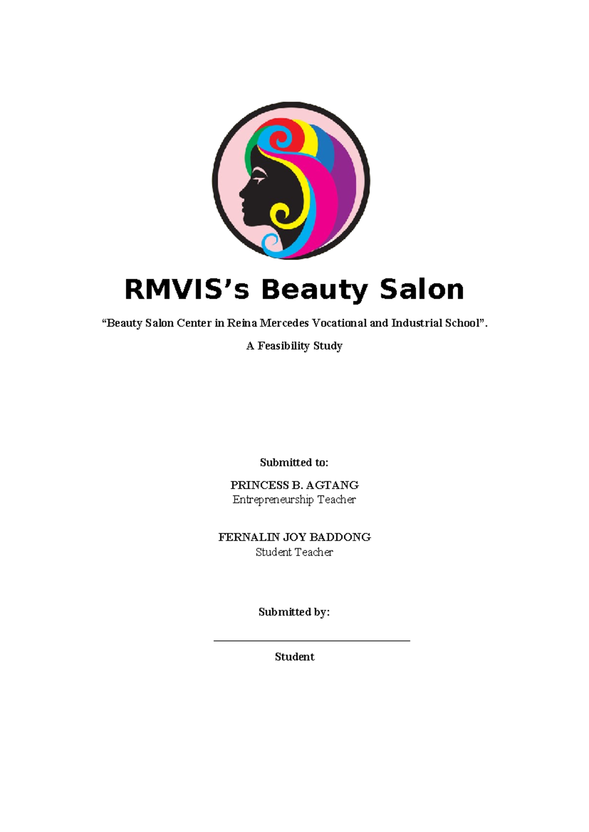 RMVIS Beauty Salon: A Feasibility Study for Entrepreneurship Course ...