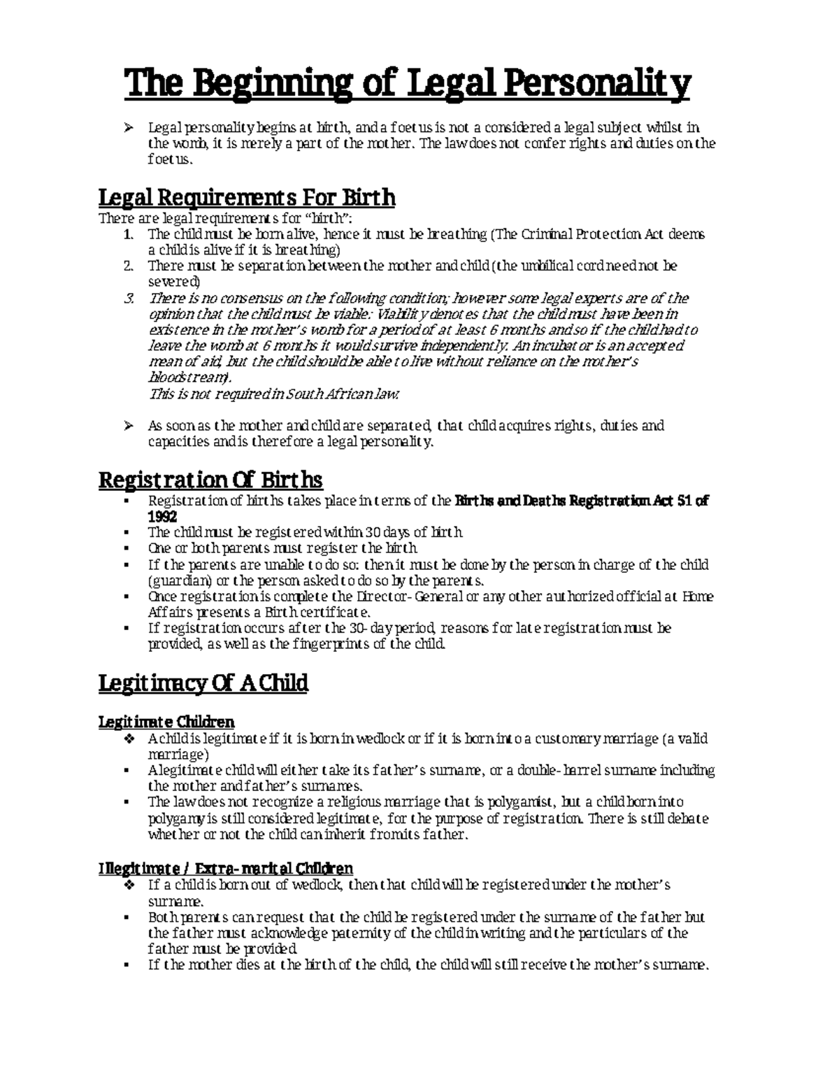 Chapter 02 and 4 The Beginning and - The Beginning of Legal Personalit ...
