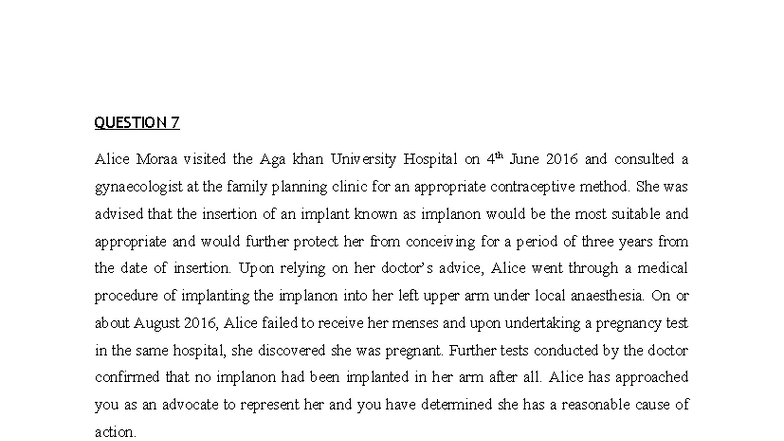 Demand Letter for Medical Negligence - Alice Moraa (Class B) - Studocu