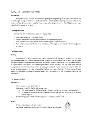 Module - Corn Production - Agri Agro 321 – CORN PRODUCTION ...