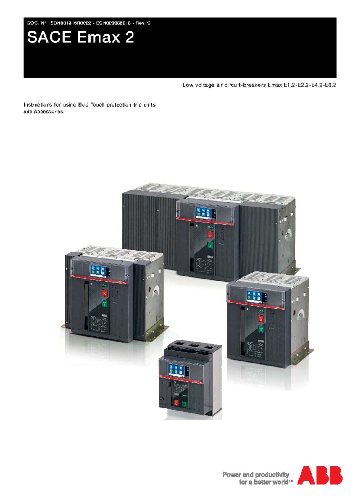 Ekip Touch Trip Unit User Manual - 1SDH001316 R0002 Instructions - Studocu