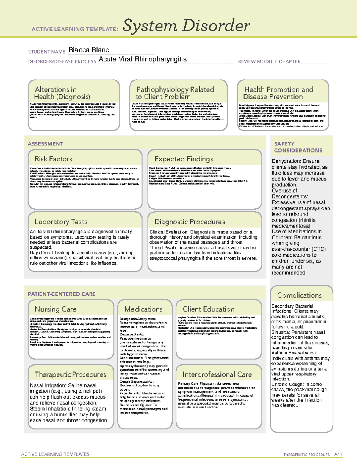 Active Learning Template sys Acute Viral Rhinopharyngitis - ACTIVE ...