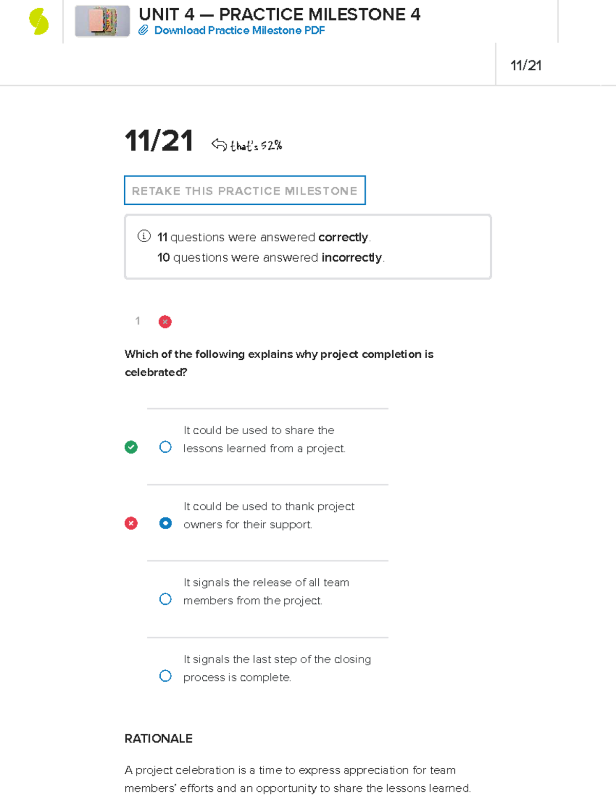 Project Management PRAC MILESTONE 4-2: Completion & Evaluation Guide ...